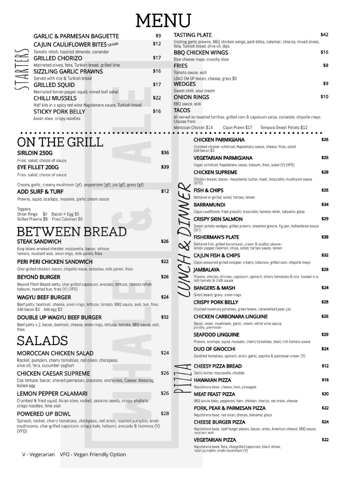 Food Menu-01 - Whale & Ale